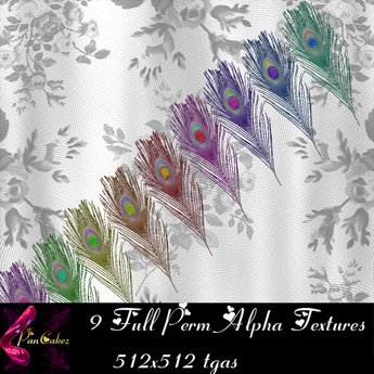 Second Life Marketplace - *PCz* Alpha Peacock Feather Textures